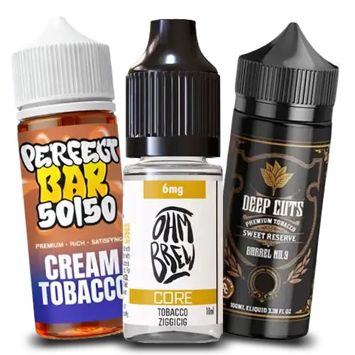 Tobacco Vape Juice | Nic Salts and Shortfills from £1.99