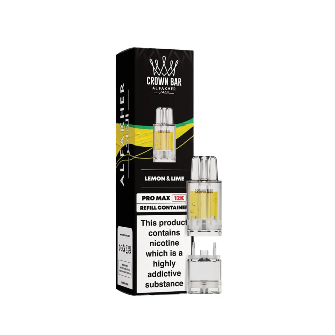 Al Fakher Crown Bar Pro Max 12K Lemon & Lime Pods - UK