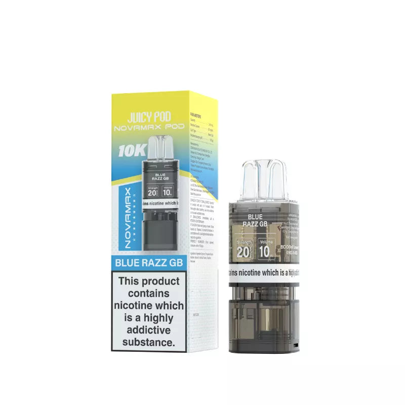 Juicy Pod Blue Razz GB Refill Pods | 10,000 Puffs | Ecigone UK