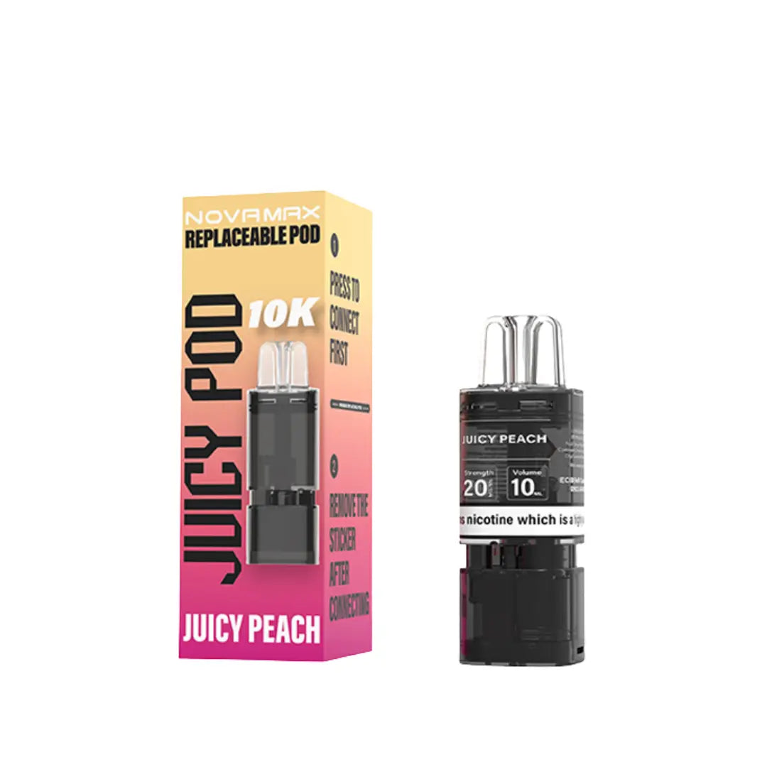 Juicy Pod Novamax 10K Juicy Peach Refill Pods - UK