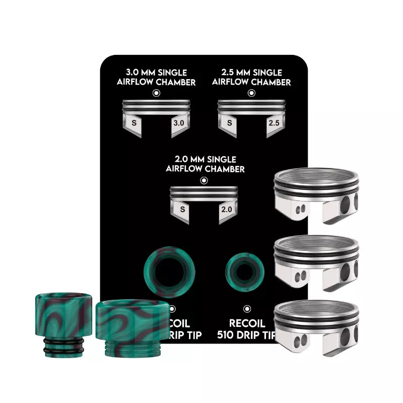 Recoil R3 Single Coil Chamber Kit | 3 Airflow Inserts